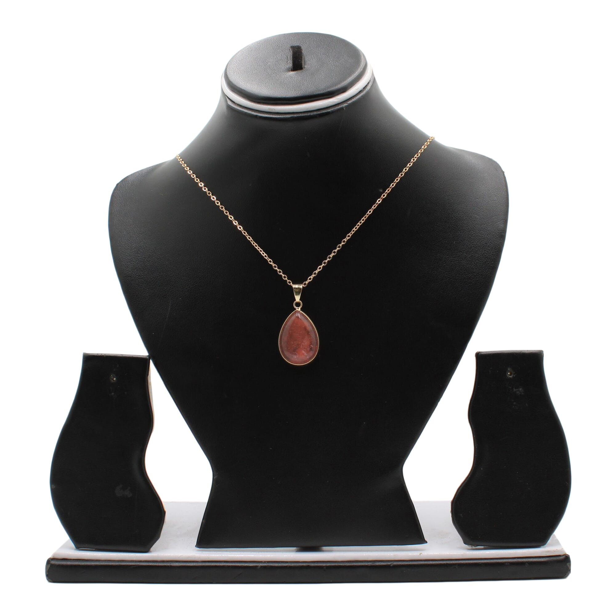 Light Pink Color Carnelian Unisex Oval Shape Crystal Pendant With ...