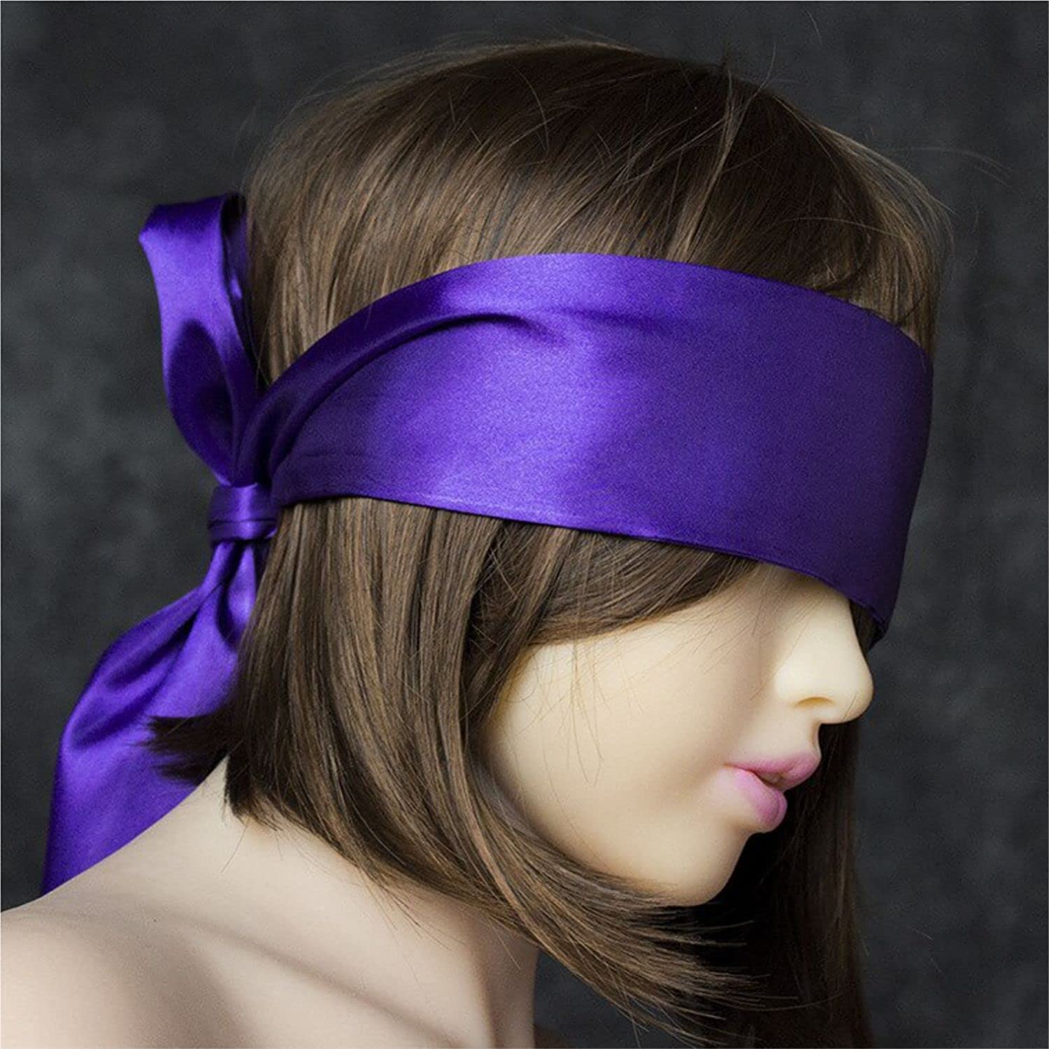 Blindfold Adult Soft Silk Satin Blindfold Bondage Patch Erotic Lingerie ...