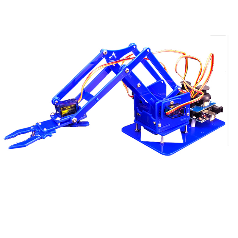 SG90 4 DOF Unassembly Acrylic Mechanical Arm Robot Manipulator Claw For ...