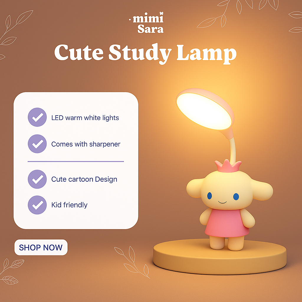 Mimisara Cute Study Lamp for Kids – Cartoon Design with Built-in ...