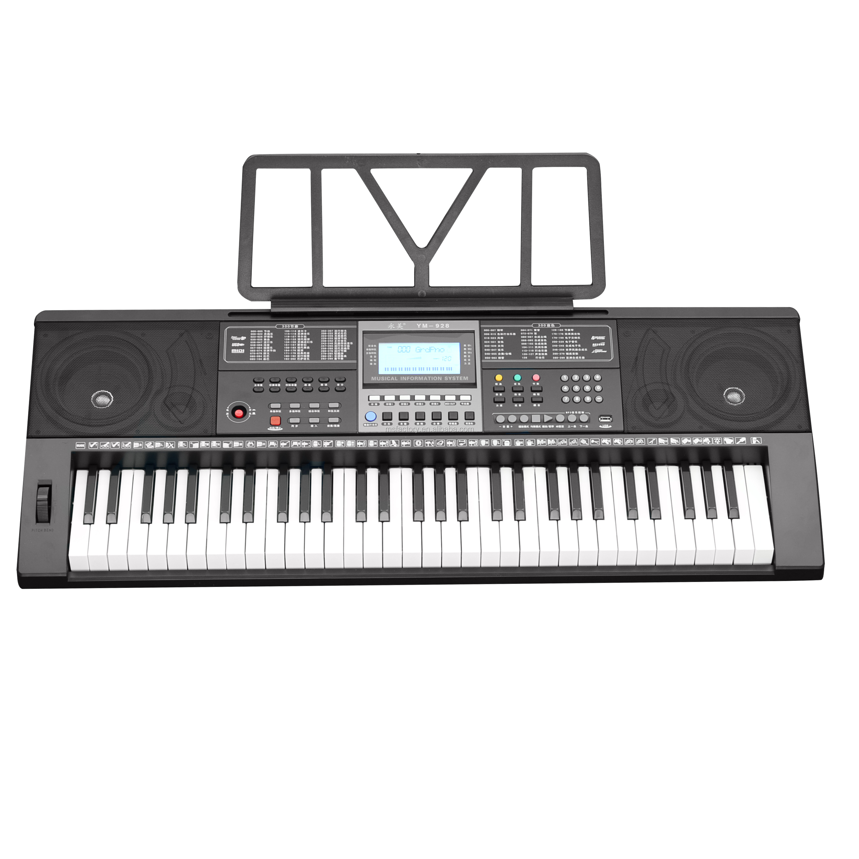 YM 928 Model 61 Keys Keyboard Touch Response Design And Pitch Binder ...