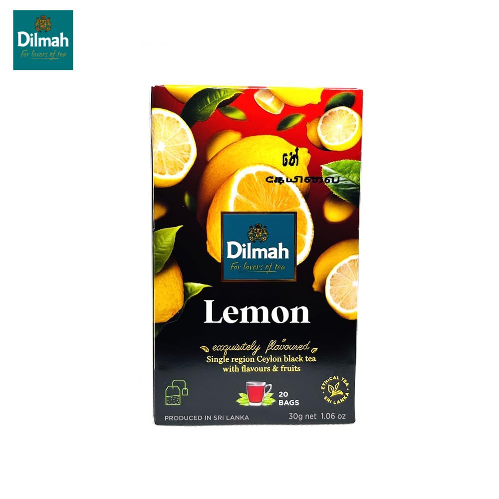 Dilmah Lemon Fun Flavoured Ceylon Black Tea (Net 30 g) - 20 ...