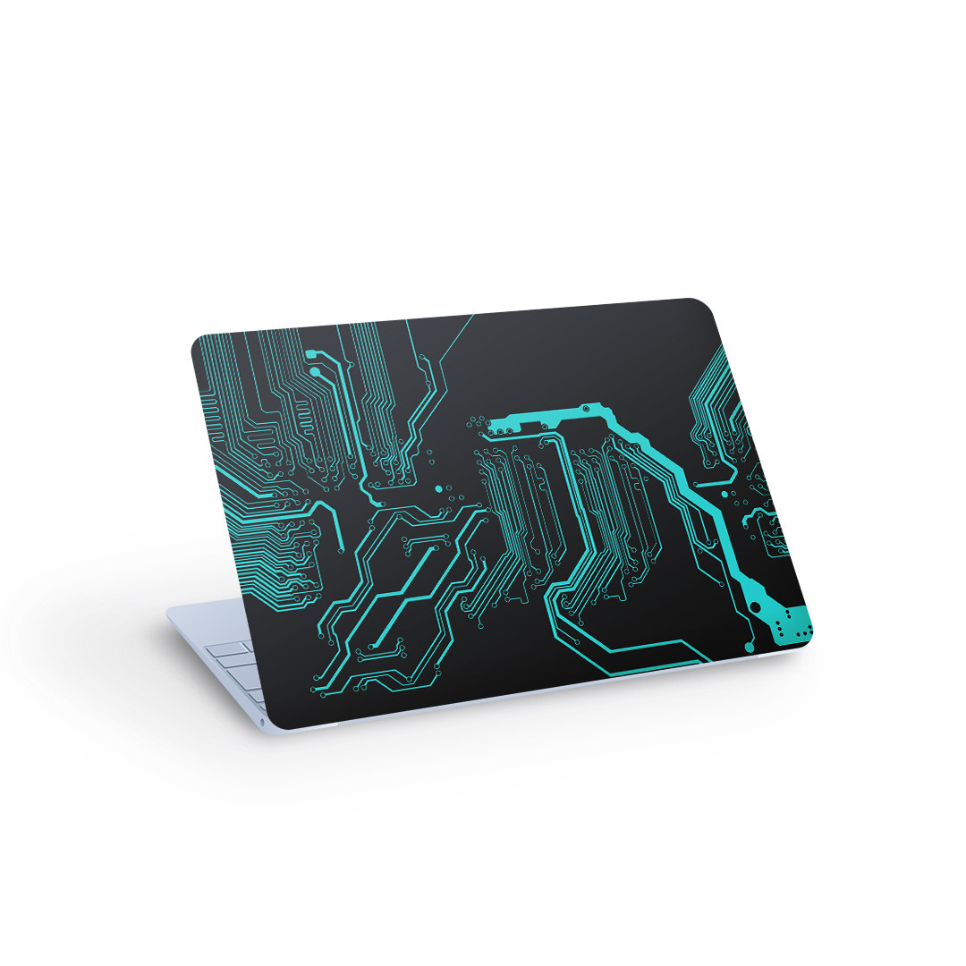Laptop Back Sticker For Up to 15.6inch Laptop (Blue Circuit) | Daraz.com.np
