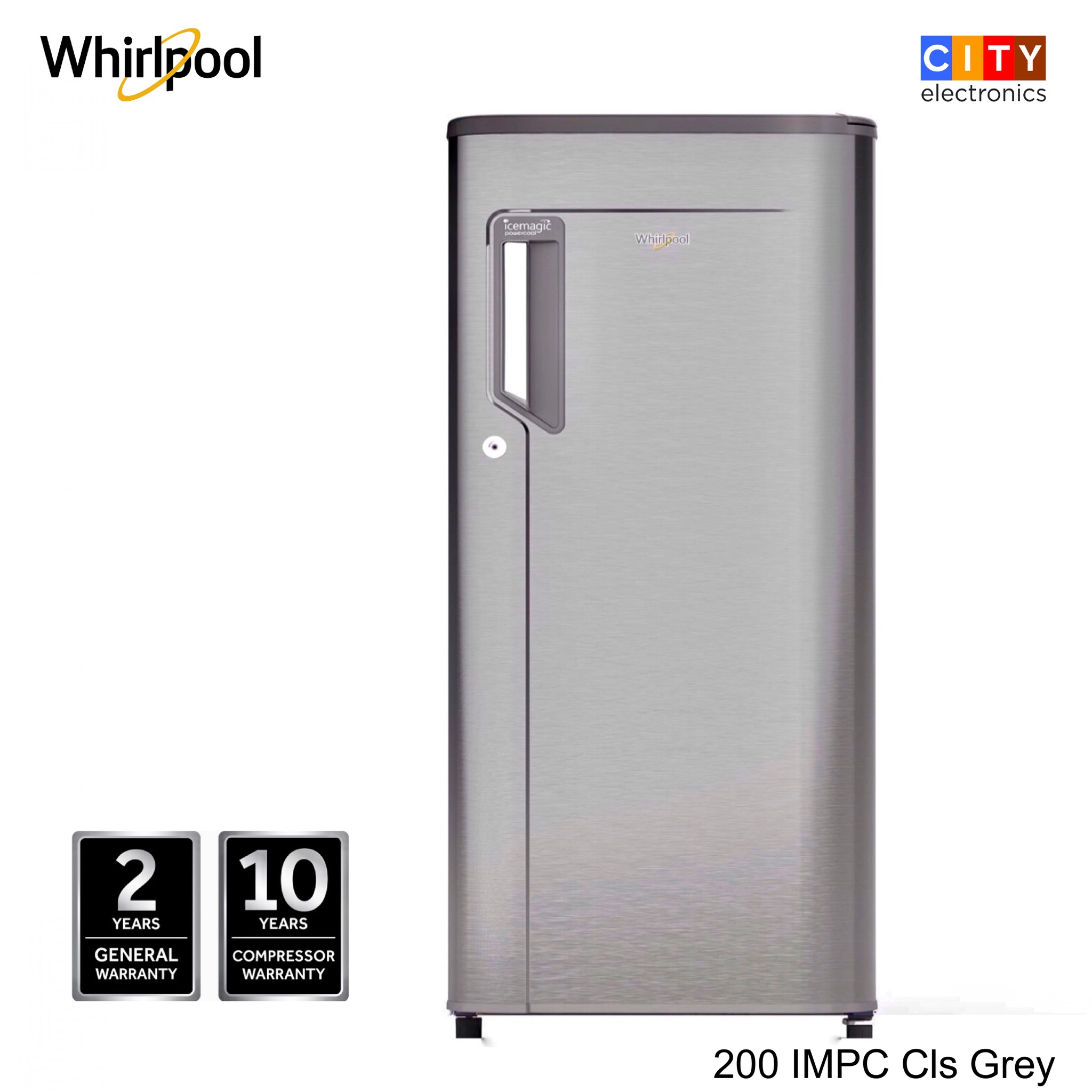 Whirlpool 200 IMPC Cls Grey 185 Litres Ice Magic Power Cool Cls Grey ...