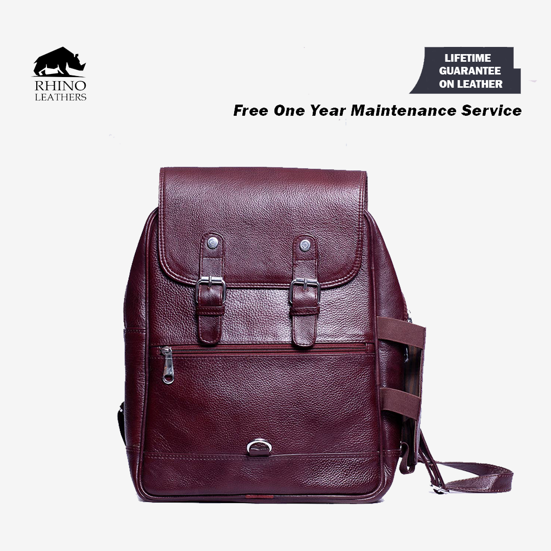 Rhino Leather Genuine Leather Backpack for Men | Daraz.com.np