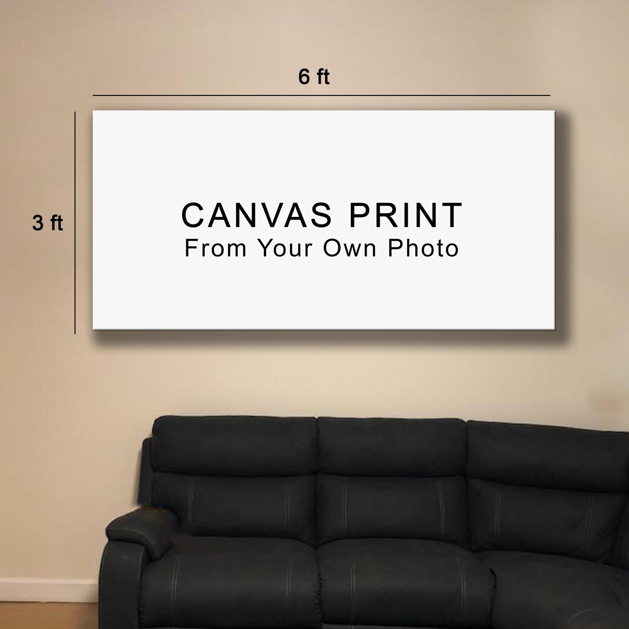 Single Panel Landscape Custom Photo Print Stretched Tightly On Wooden ...