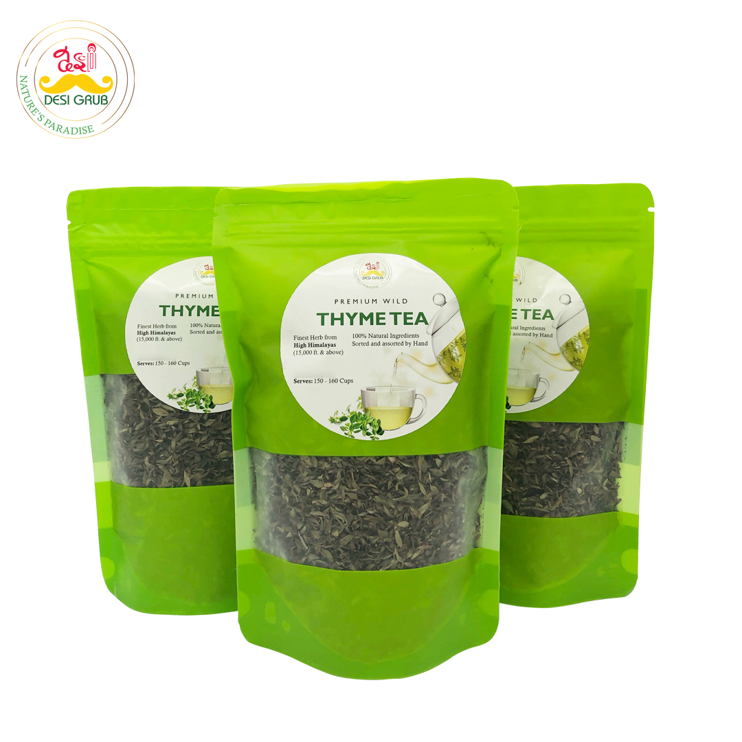 Desi Grub Premium Wild Thyme Tea 50 Gms: Himalayan Herbal Infusion ...