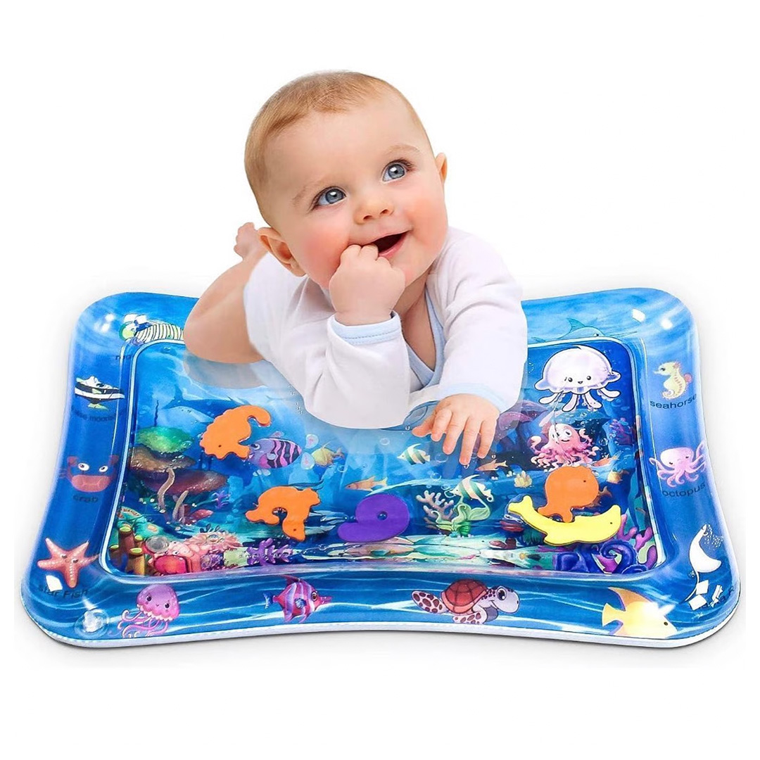 Baby Kids Water Playmat, Baby Slapped Pad Tummy Time Inflatable Toy for ...