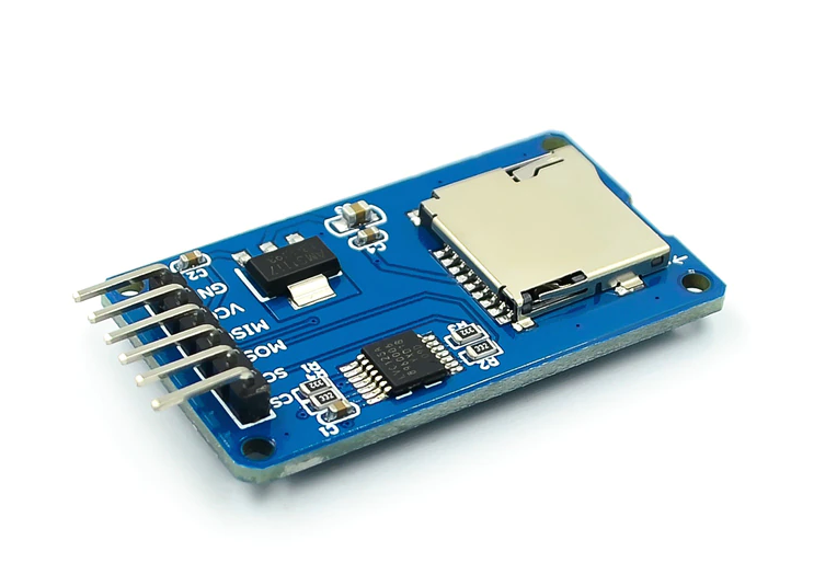 Micro SD card mini TF module for arduino, reader, SPI interfaces with level converter chip ...