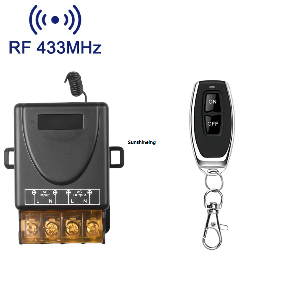 AC 110V 220V 30A Relay Wireless RF Remote Control Switch System RF ...