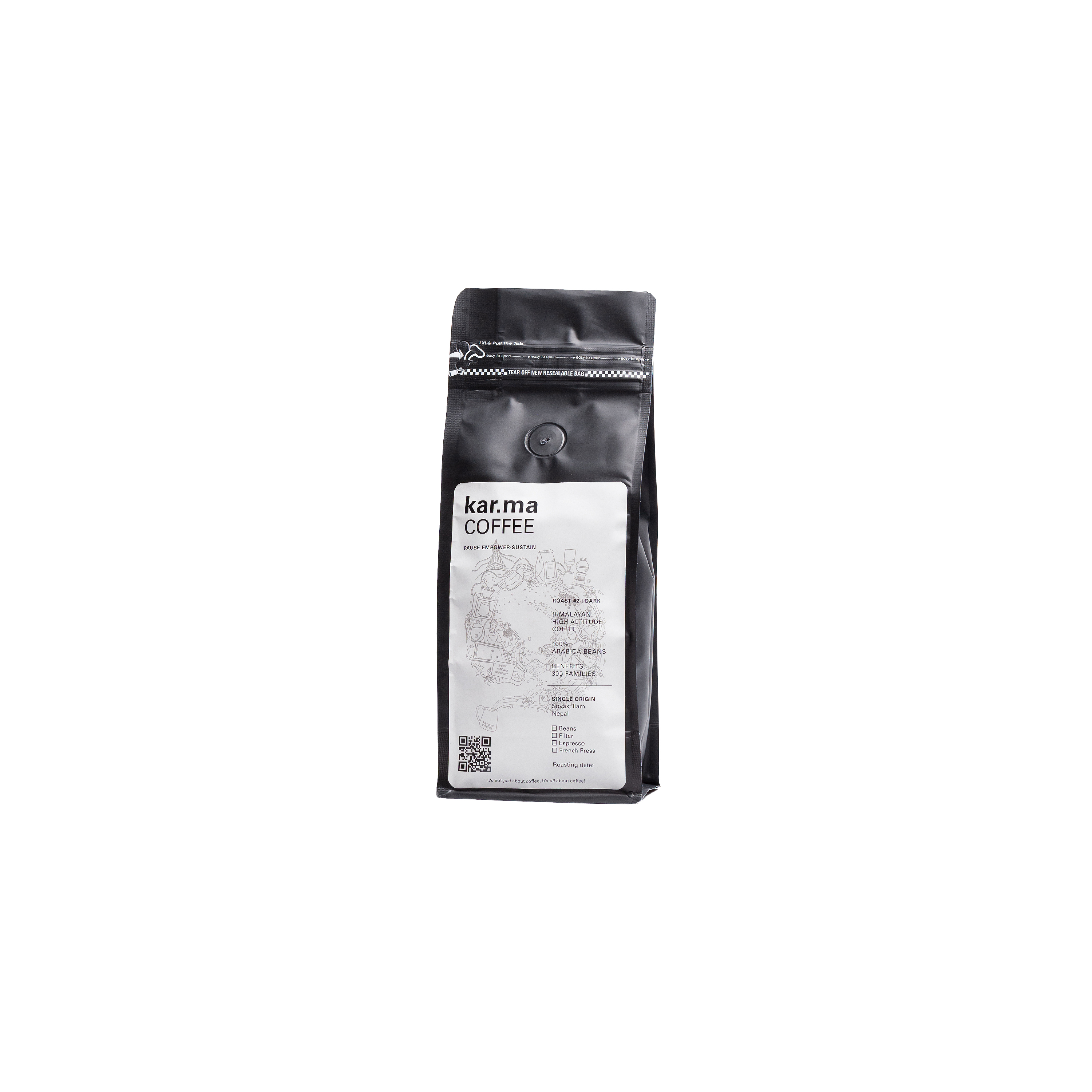 Karma Coffee Dark Roast, Espresso ground (250gms) | Daraz.com.np