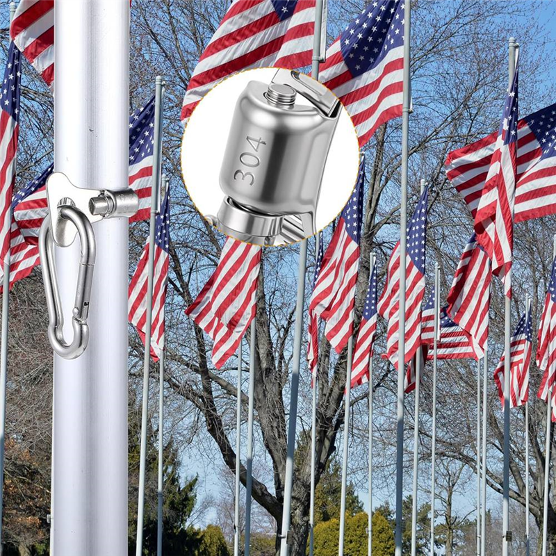 Flag Pole Clips Outdoor Garden Flagpole Clamps Adjustable Flagpole ...