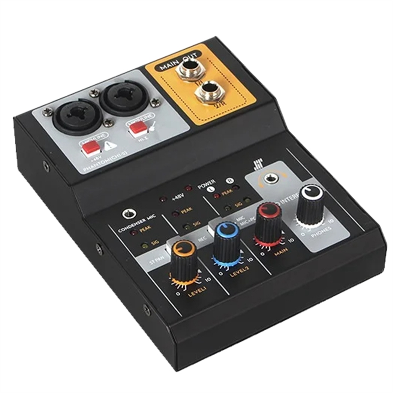 2-Way Recording Mixer USB Computer External Sound Card DJ Mixer | Daraz ...