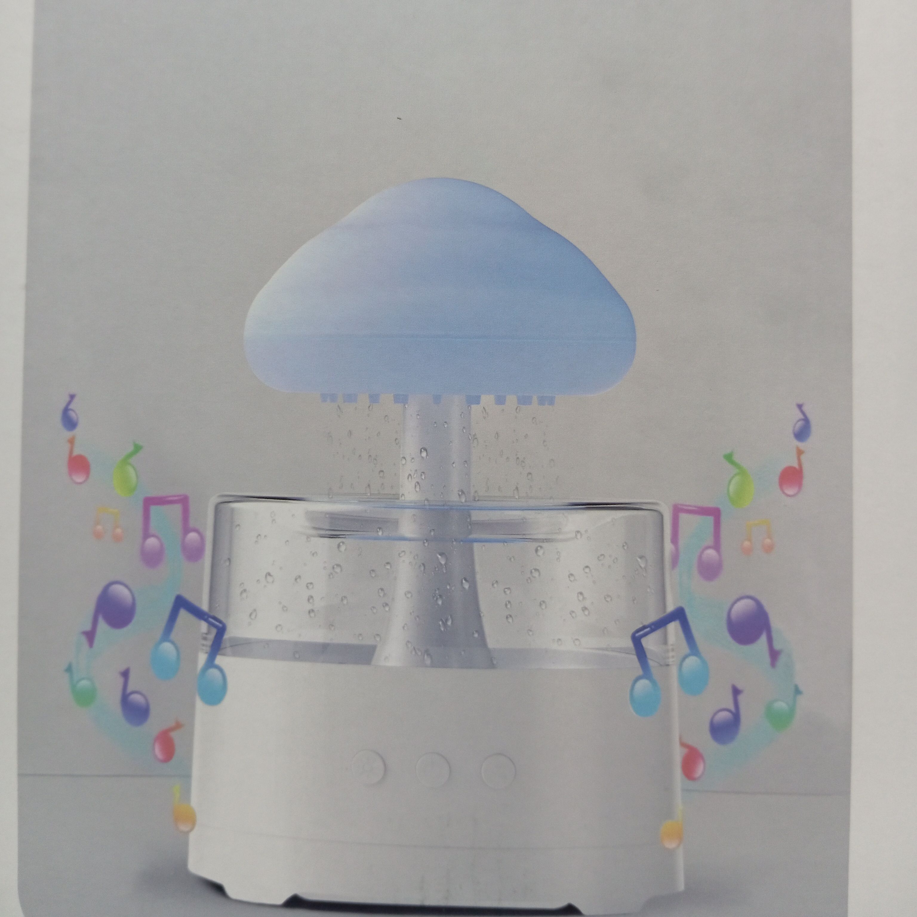 Rain Cloud Humidifier Mushroom Lamp Diffuser with Bluetooth Speaker and ...