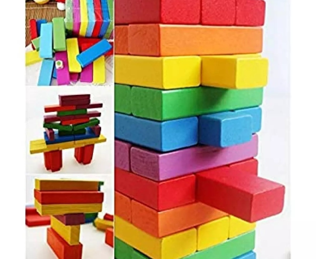 Woodewn Colorful Jenga Blocks | Daraz.com.np