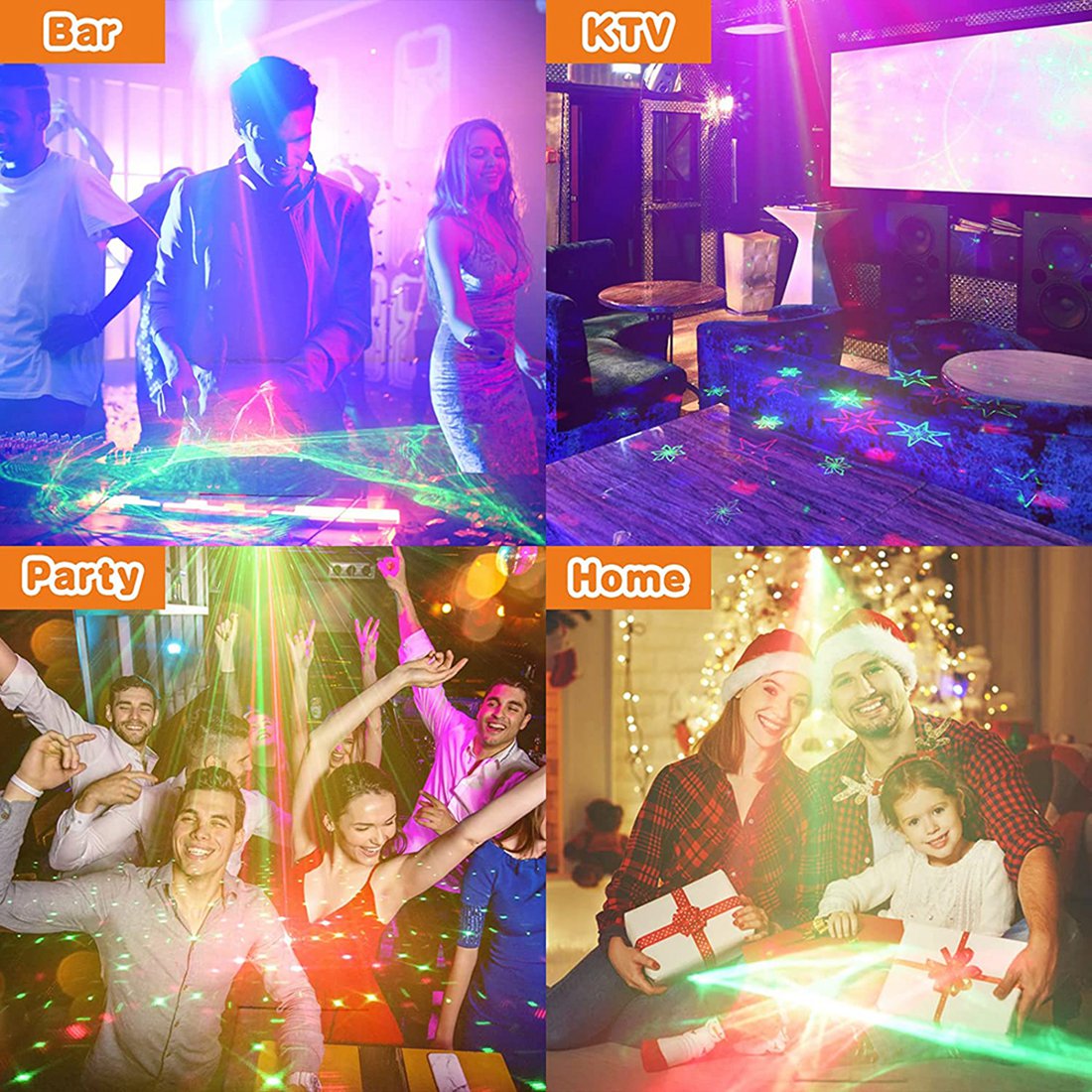 DJ Party Light Stage -Northern Light Effect RGB Lighting,Plugged in ...