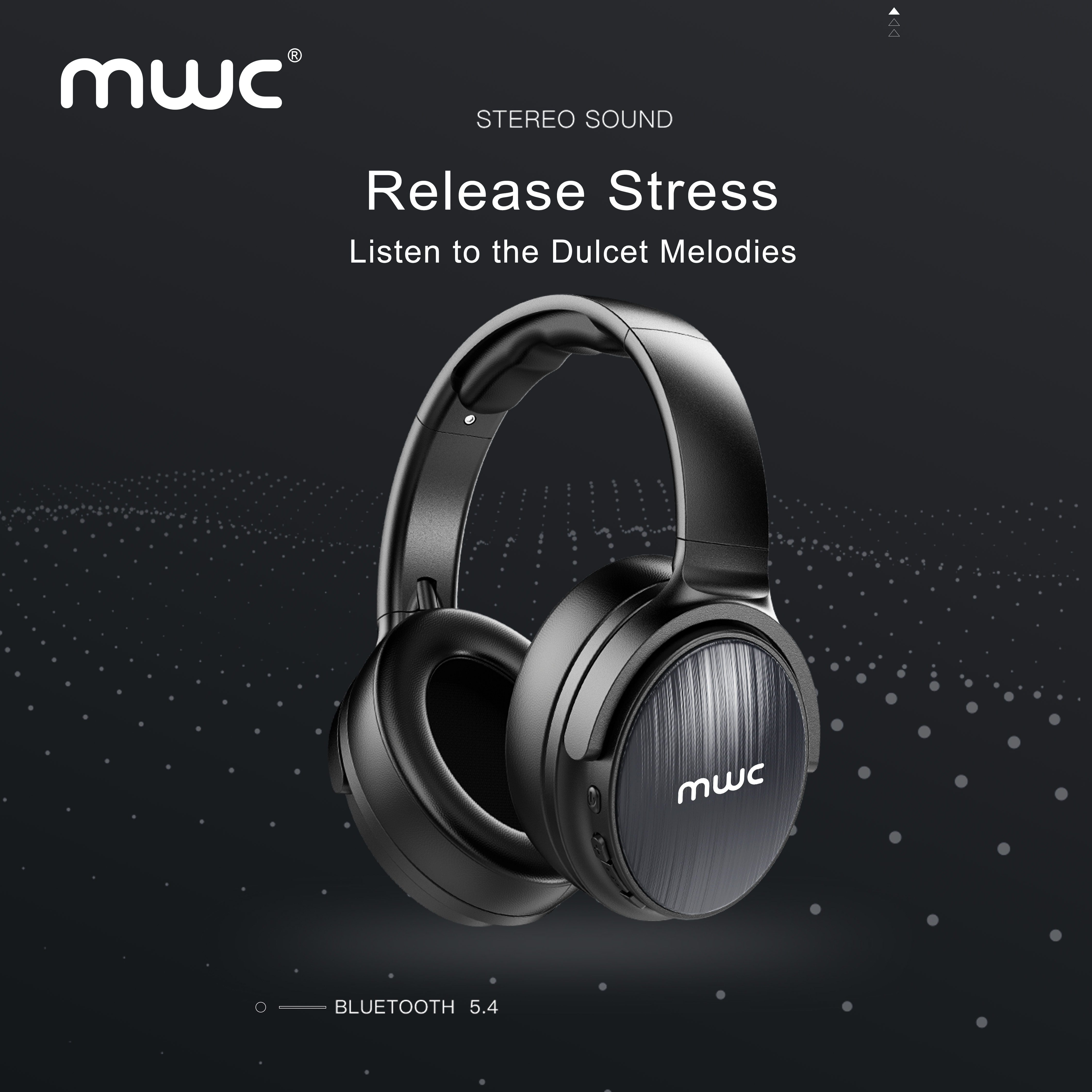 MWC Firo (MH01B) | Bluetooth 5.4 Headphone | HQ Stereo Sound | Standby Time 300H | Play Time 12 ...