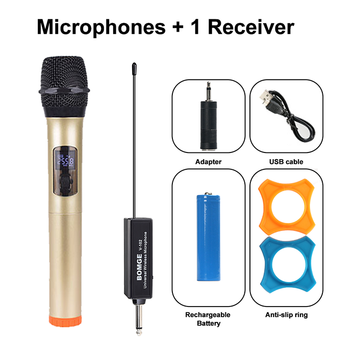 Professional wireless microphone with rechargeable receiver, excellent ...