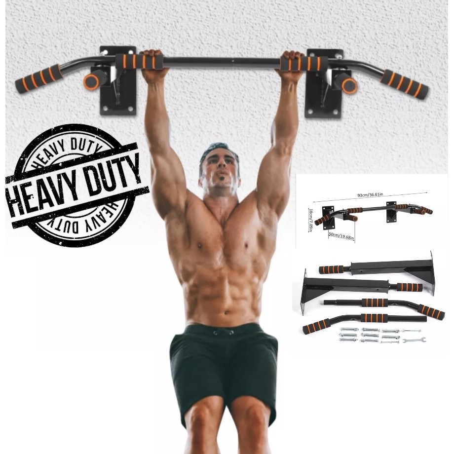 Spn'S Heavy Duty Pull Up Bar Wall Mounted Chin Up Bar For Home Gym ...