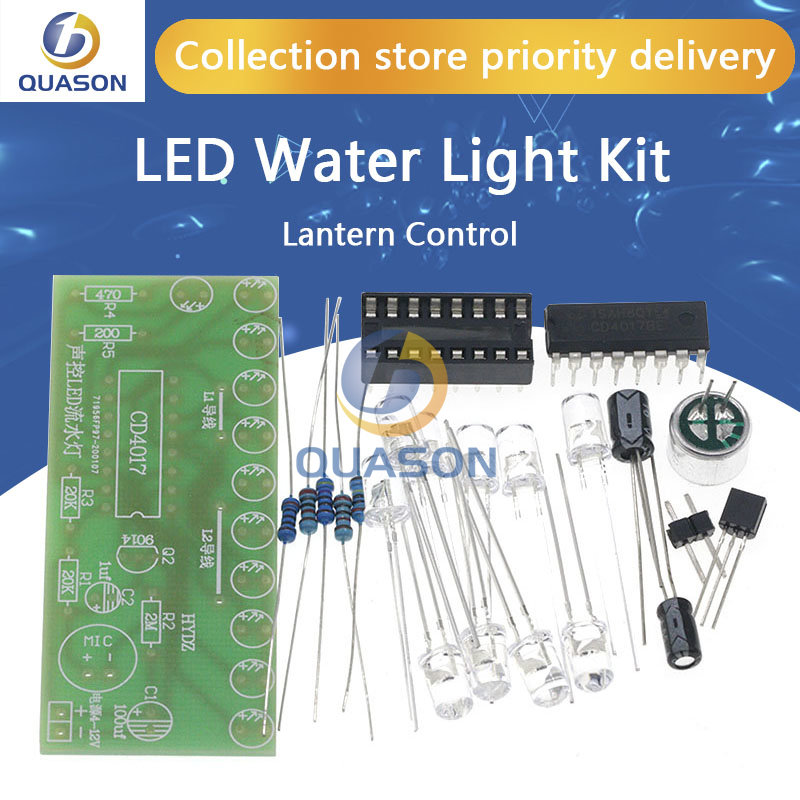 Voice activated LED Water Light Kit CD4017 Lantern Control Fun ...