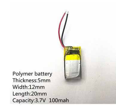 3.7V 100mAh Lithium Polymer LiPo Rechargeable Battery | Daraz.com.np