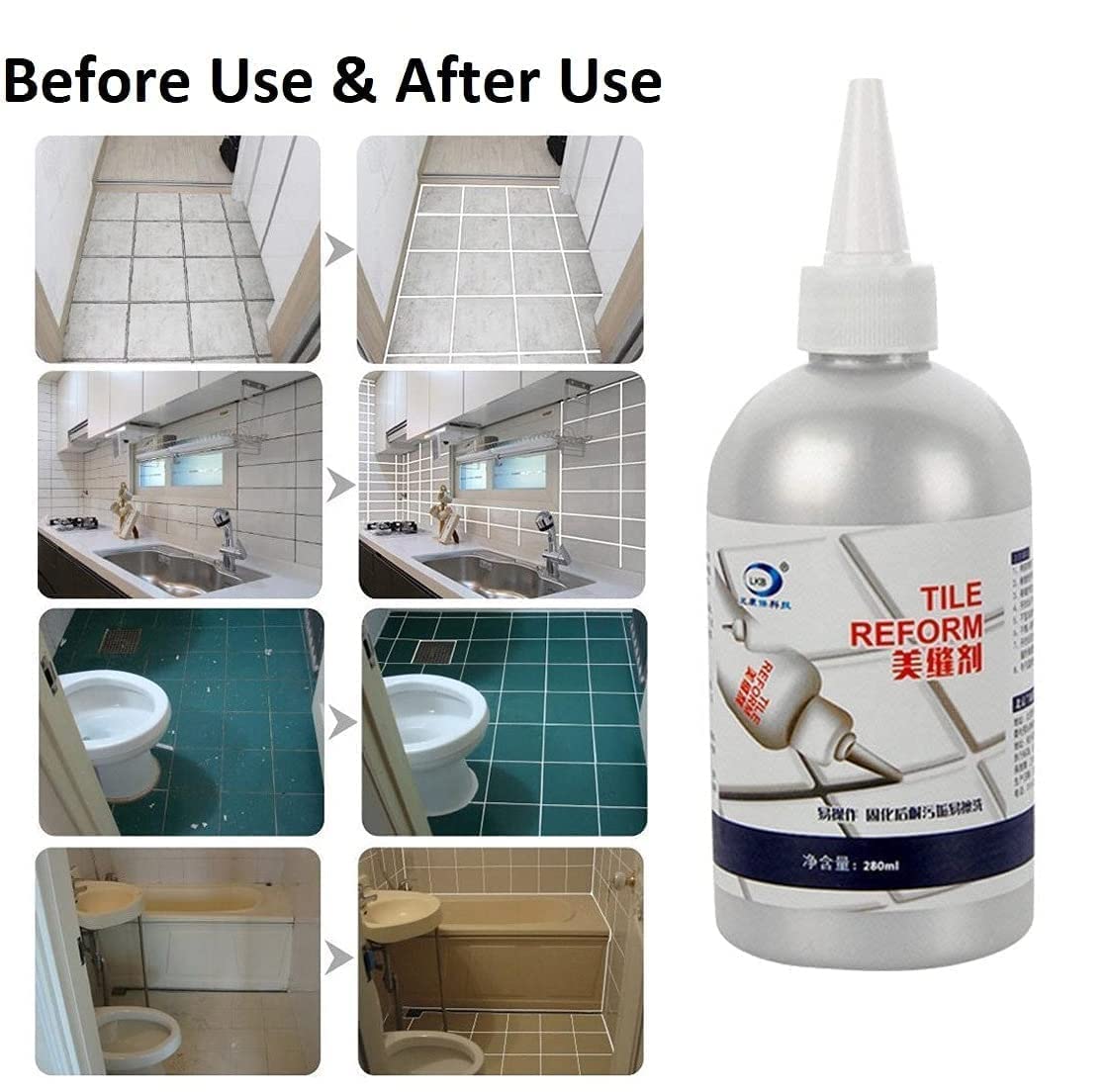 Tiles Gap Filler Waterproof Crack Grout Gap Filler Agent Silicone ...