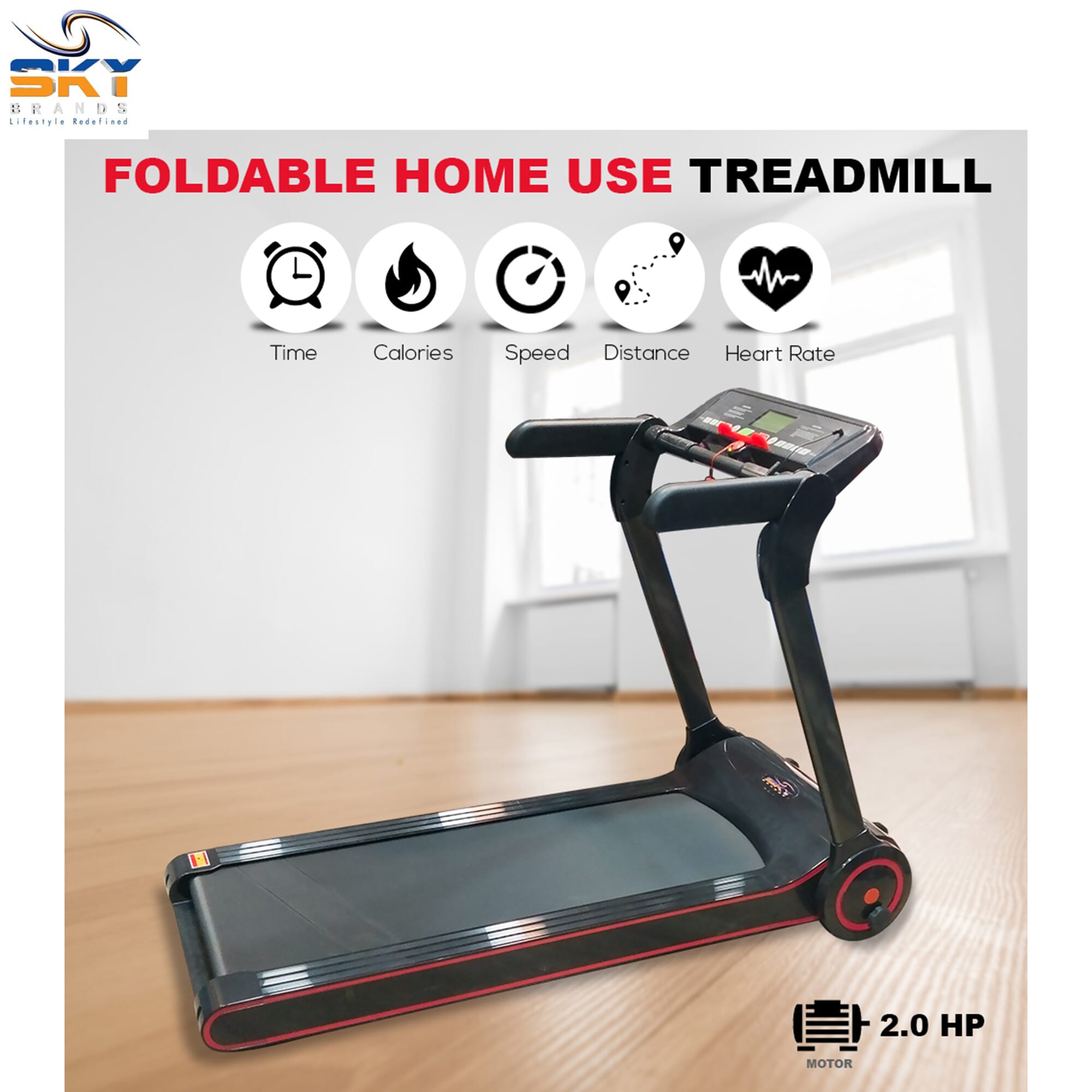 Electric Motorized Home Use Treadmill - Installation-Free, Perfect for ...