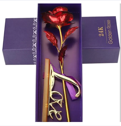 Romantic Gold-Plated Rose for Girlfriend, Wife, or Partner -Best for ...