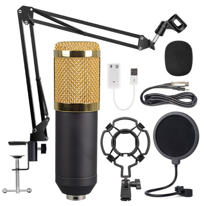 Professional Bm 800 Condenser Microphone 3.5Mm Wired Bm-800 Karaoke Bm800 Recording Microphone ...