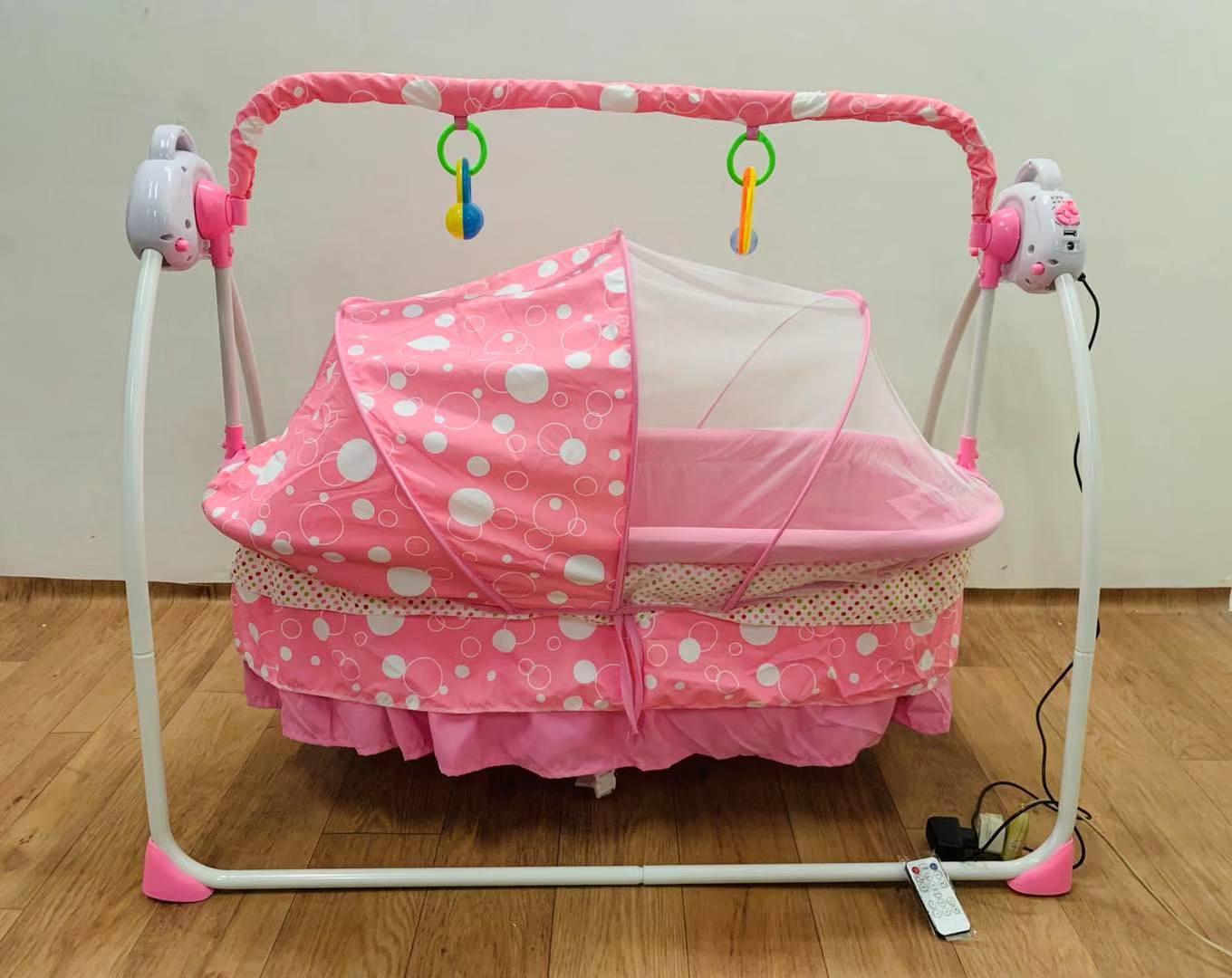 KidsSansar Baby Electric Remote Control Auto Swing Cradle Jhula | Daraz ...