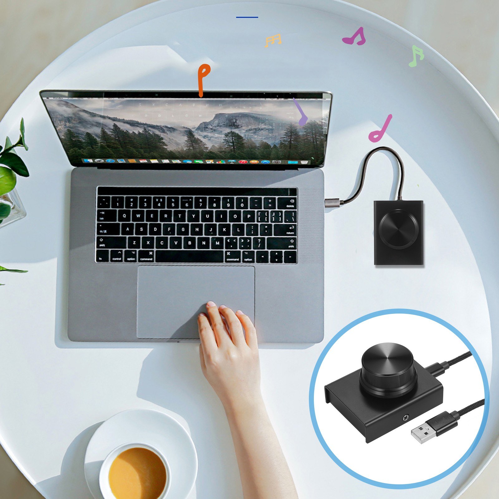 USB Volume Control Knob One Key Mute Volume Controller | Daraz.com.np