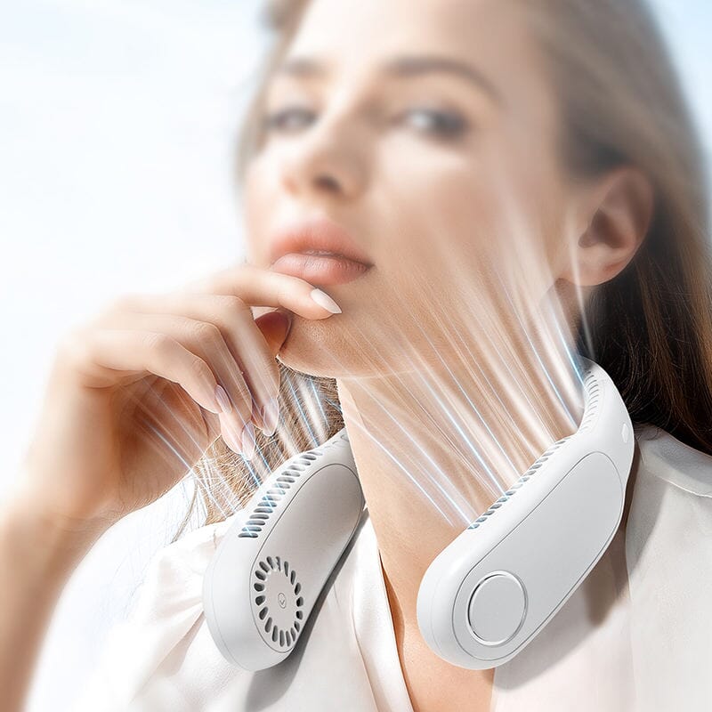 Mini Neck Fan Portable Bladeless Hanging Neck Rechargeable Air Cooler 3 ...