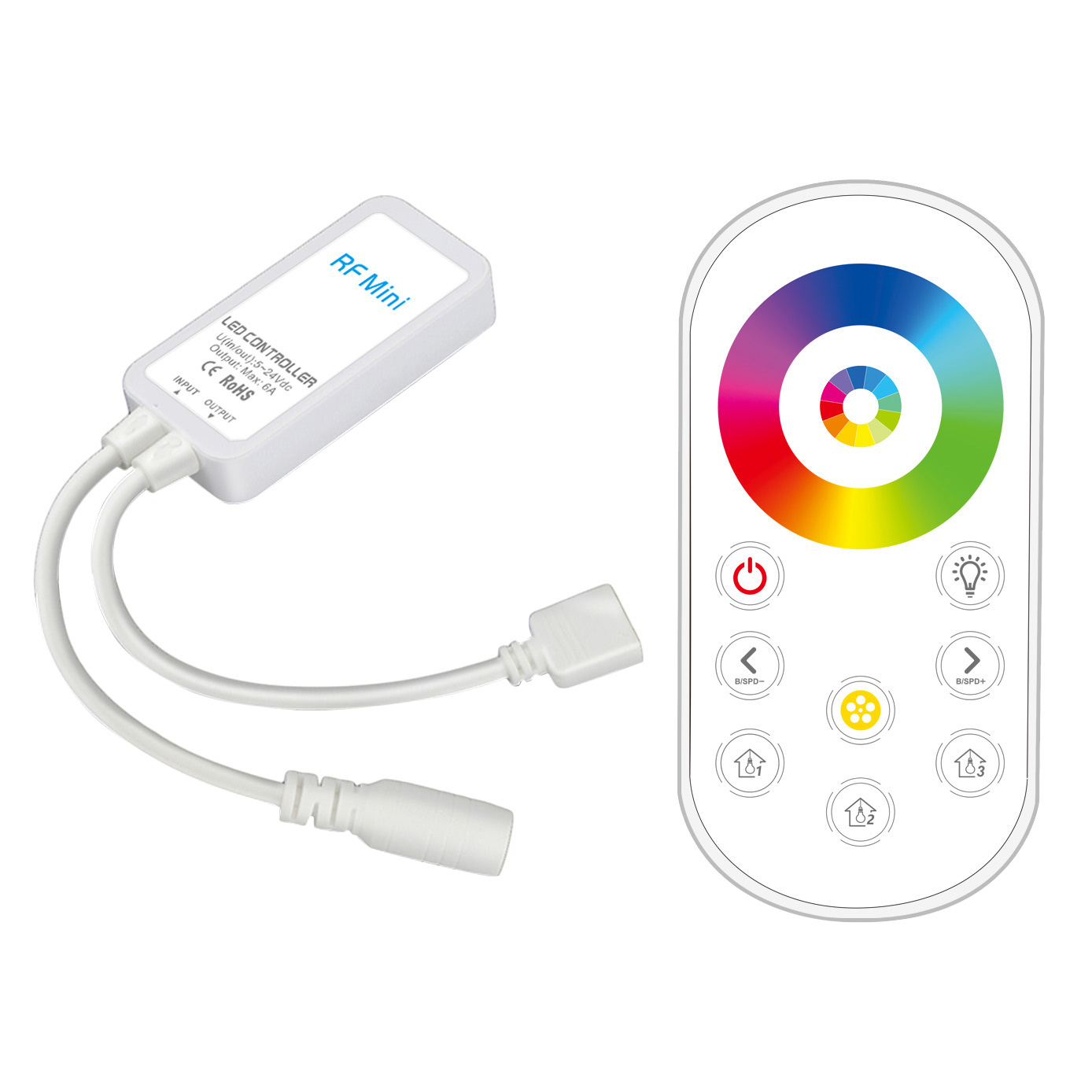 LED Controller Wireless Press Full-Color RGB Light Strip Controller ...