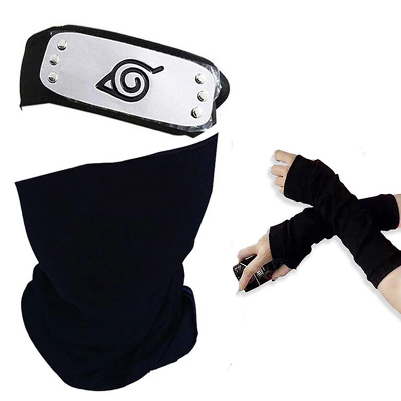 【VisioN Super Shop】Anime Kakashi Glove Cuff Mitten Headband Ring ...