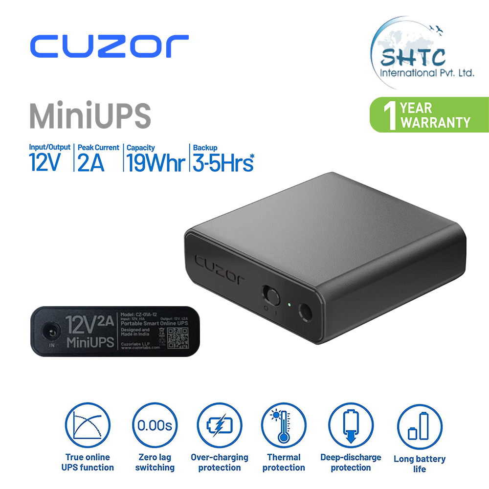 Cuzor 12V Portable MiniUPS For Wi-Fi Router UpTo 2A | UPS For Power ...