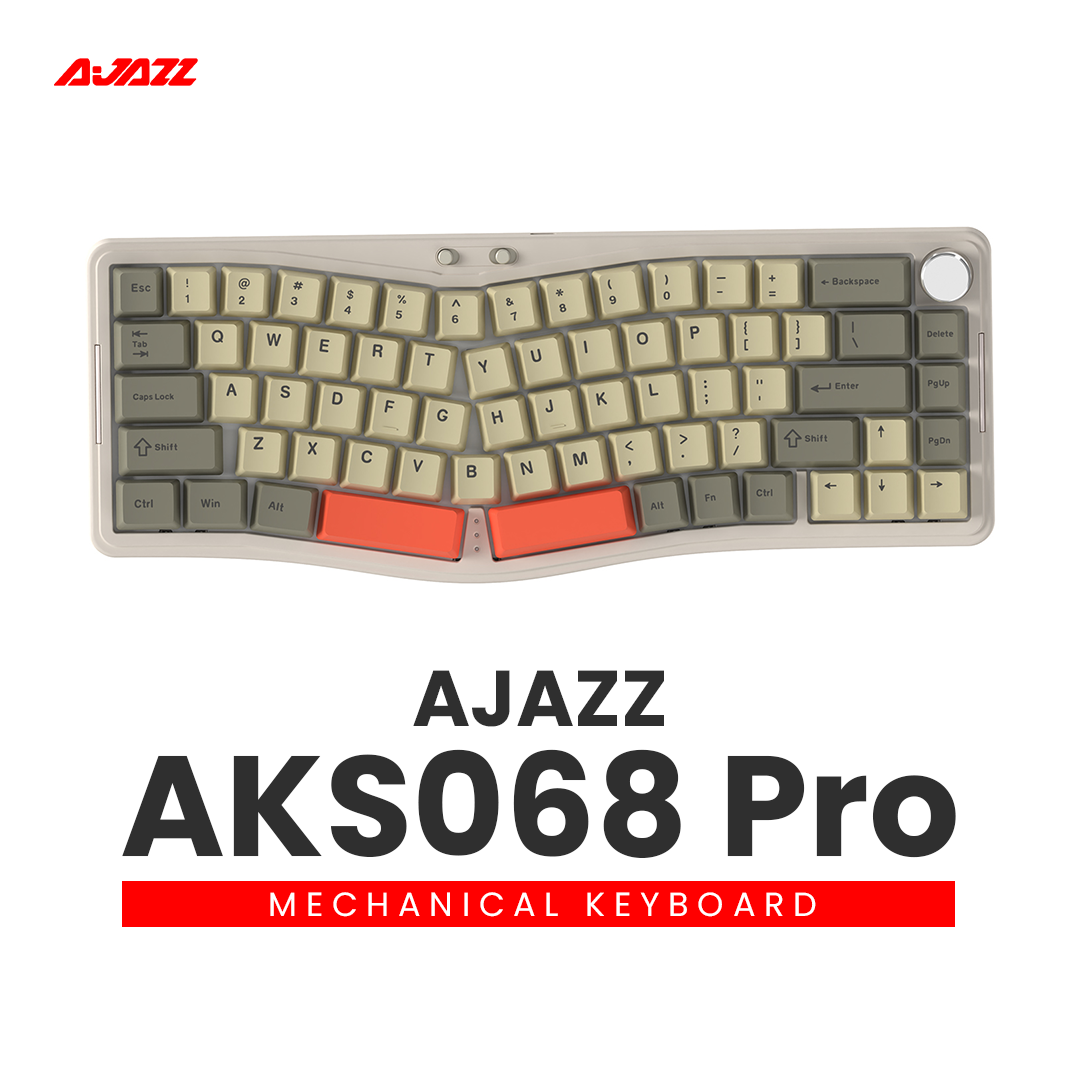 AJAZZ AKS068 PRO Alice Layout Mechanical Keyboard Triple-Mode VIA ...