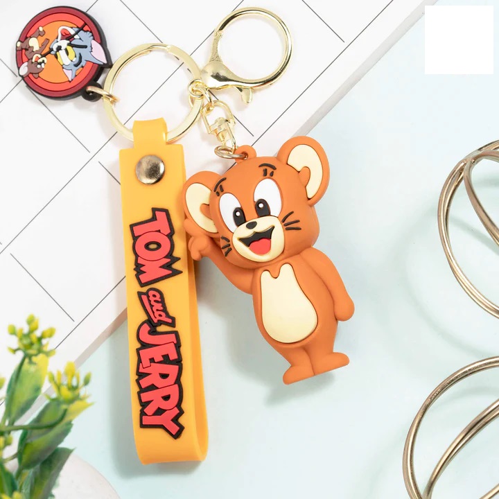 New Fashion Cute Tom & Jerry Cartoon JERRY Keychain With Straps and ...