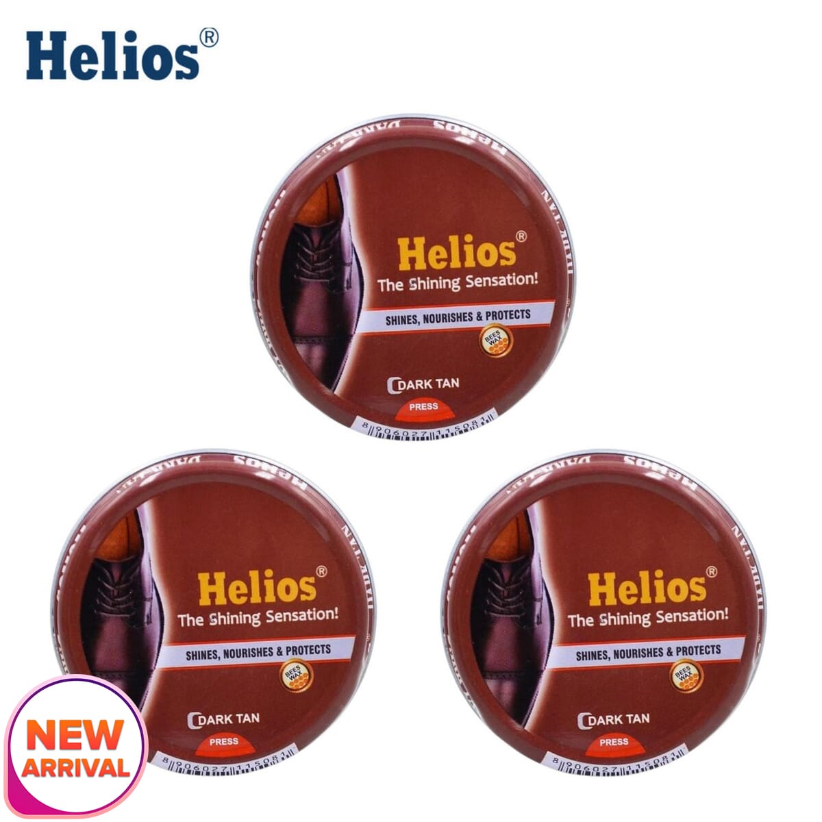 Helios Leather Wax Shoe Polish Value Pack (Set Of 3) - Black/Brown ...