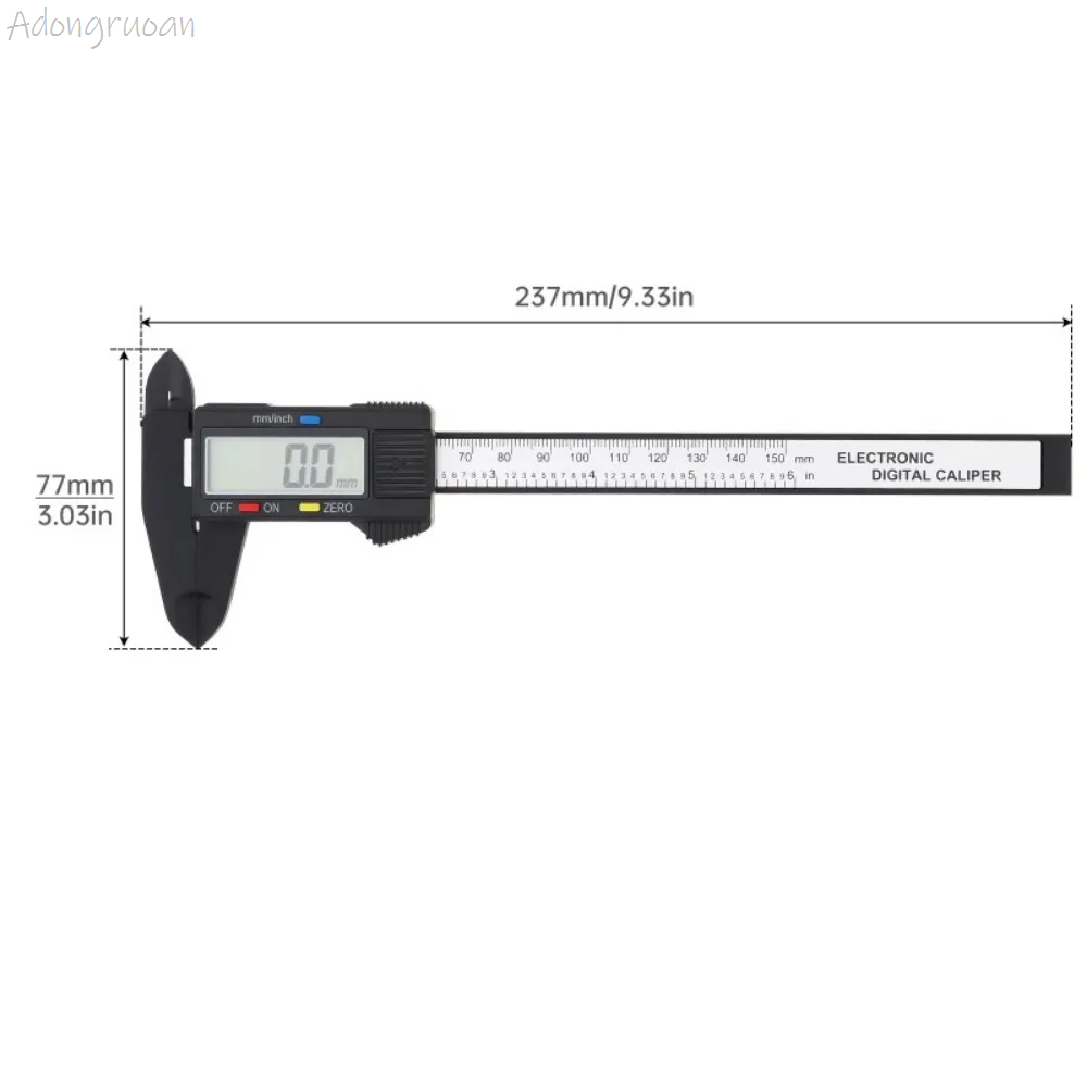 Adongruoan LCD Display 150mm Electronic Digital Caliper Vernier ...