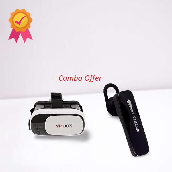 Combo Of VR Box And Bluetooth Stereo Headset | Daraz.com.np