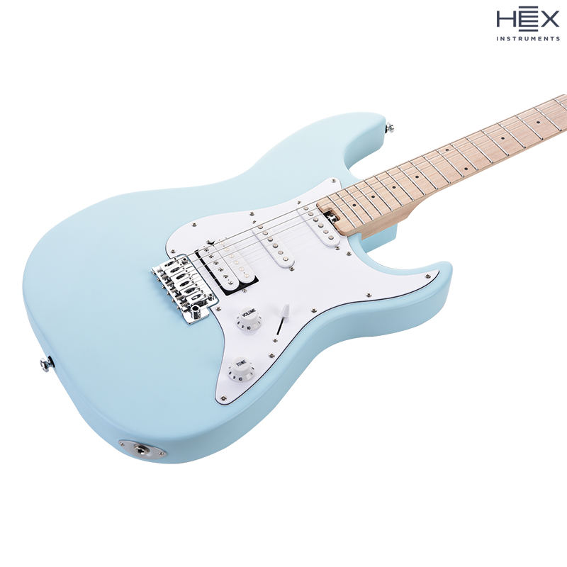 Hex Instruments E100 Plus S/Pbl Stratocaster Electric Guitar With ...
