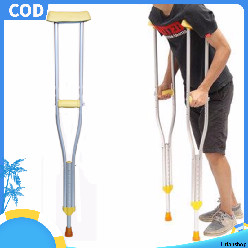 LufanshopPortable 【COD】Ultra-Light Weight Underarm Cane Topang Kaki Arm ...