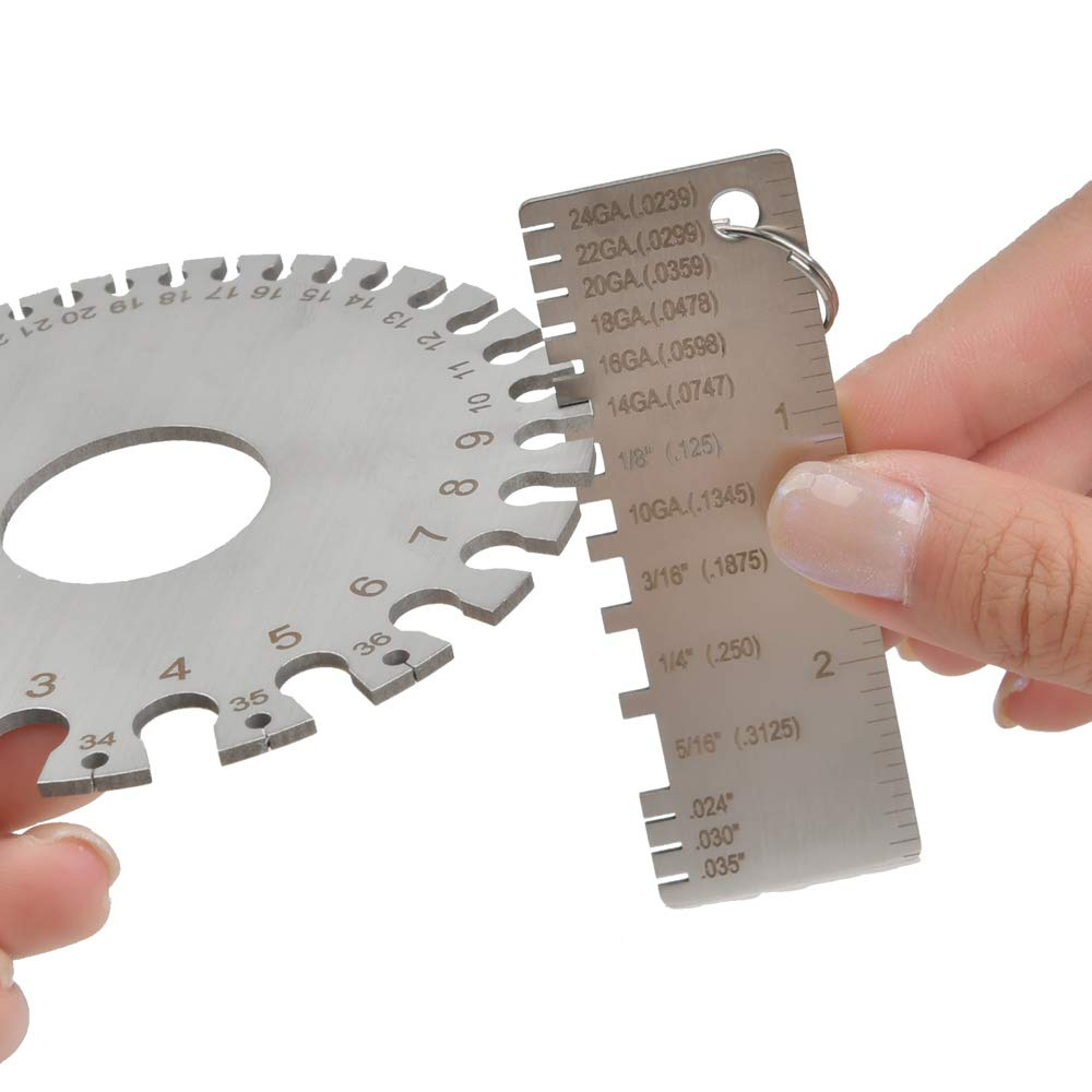 Sheet Metal Gauge Welding Gage Inspection Tool, Dual-Sided Wire Gauge ...