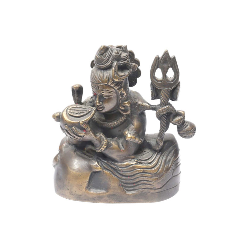 Brown Handmade God Shiva Brass Statue | Daraz.com.np