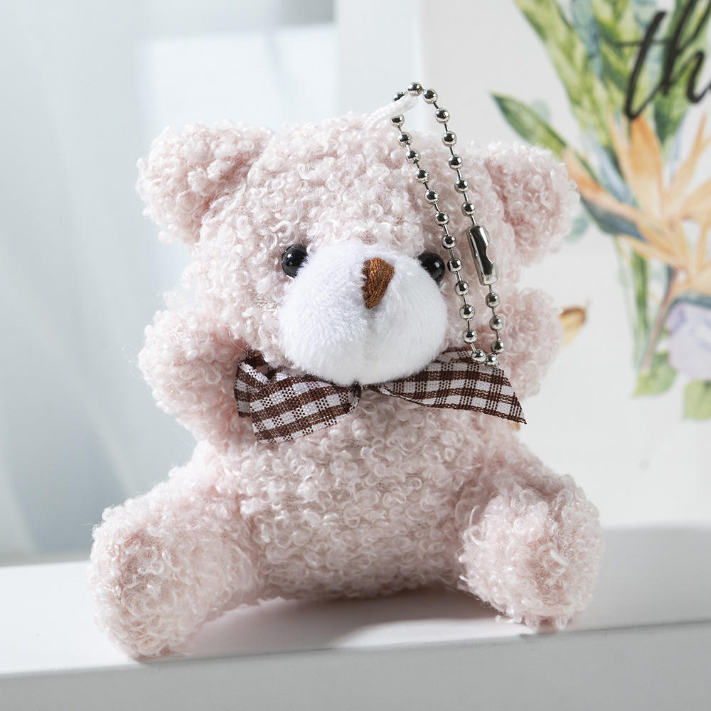 Cute Plush Bear Keychain Fashionable Creative Soft Plush Cartoon Doll ...