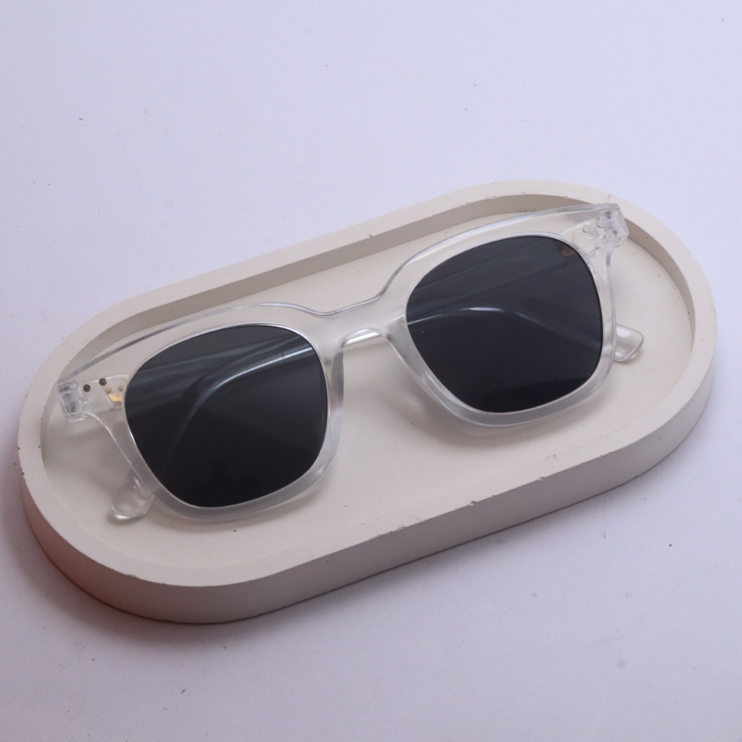 Transparent Frame Black Lens Square Sunglasses For Women And Men ...