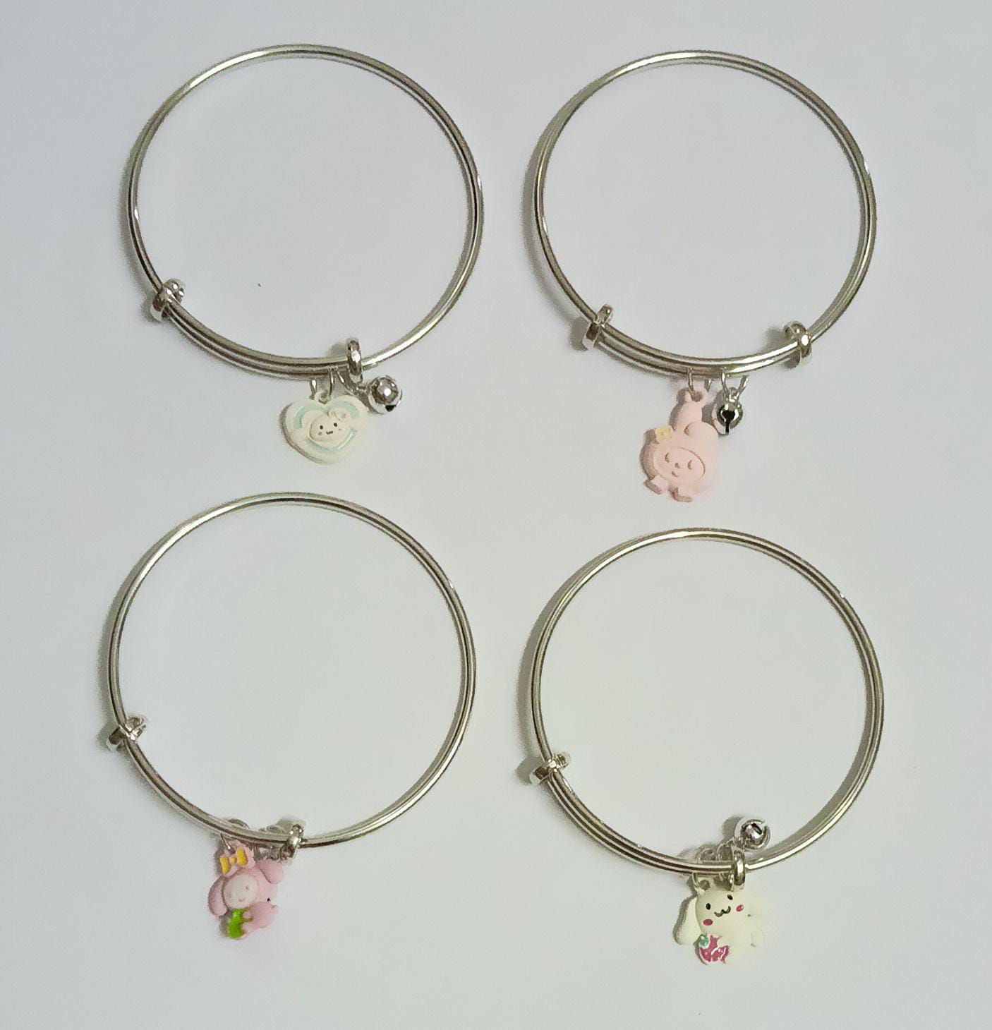 Kawai Sanrio Inspired Pandora Style Bell Charm Adjustable Bracelet For ...
