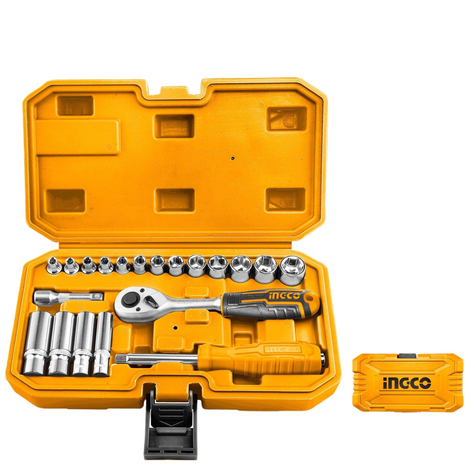 Ingco 20 Pieces Socket Set 1/4" Cr-V Industrial HKTS14201 | Daraz.com.np