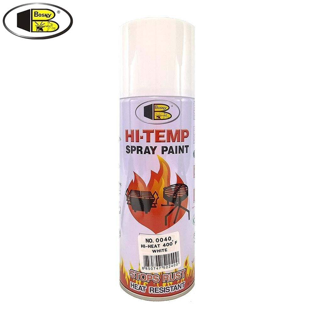 Spray Paint Hi-Heat 400F White 400 ml for Metal, Plastic, Wood, Wall ...