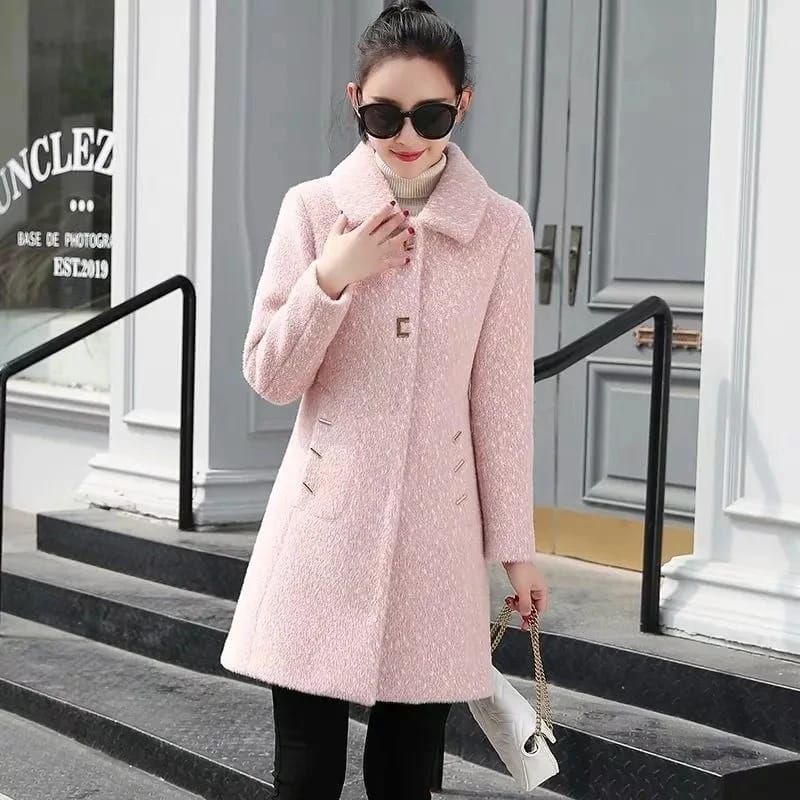 Attire Nepal Pink Long Coat Winter For Women | Daraz.com.np